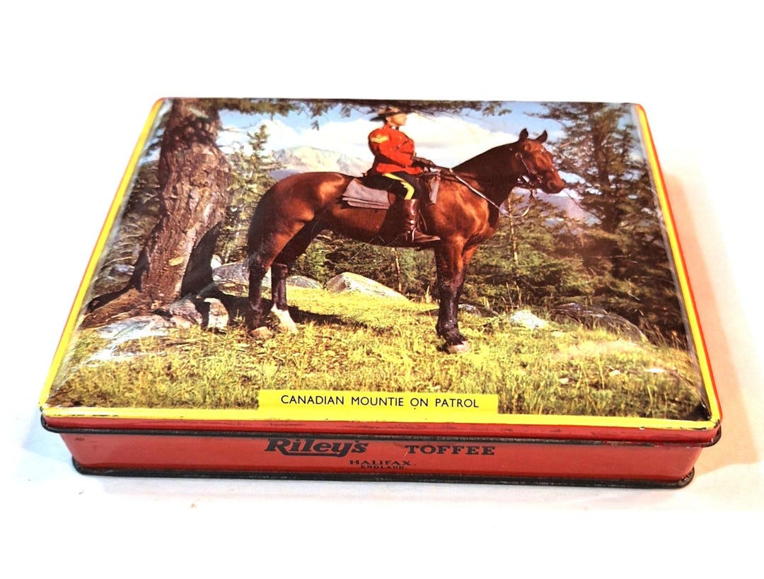 Vintage Toffee Tin Canadian Mountie on Patrol Riley’s England- 1960s - Etsy