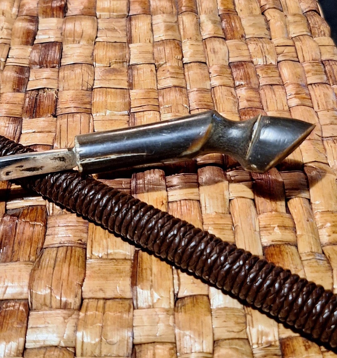 Vintage Misericorde Sword Stick With Carved Antler Horse Hoof Hilt ...