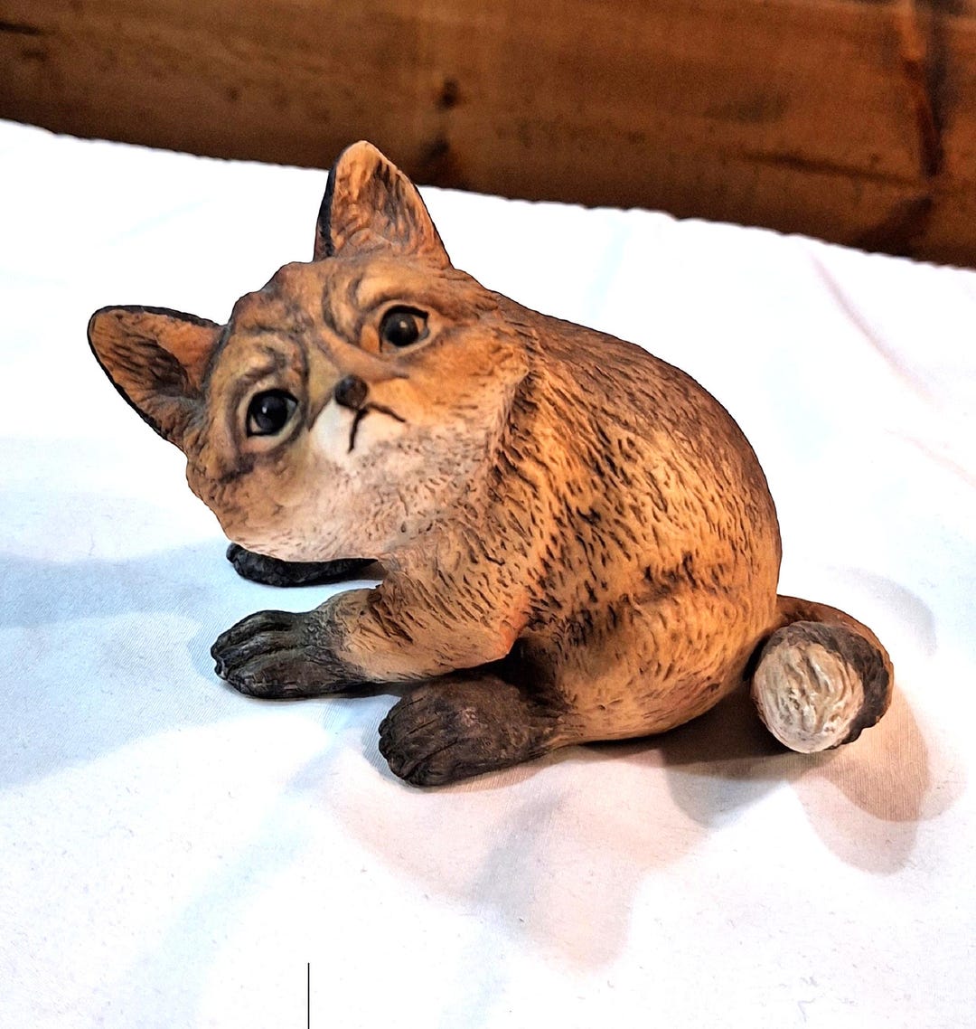 Vintage Figurine Red Fox Kit Roscoe by RJ Brown -1979 - Etsy