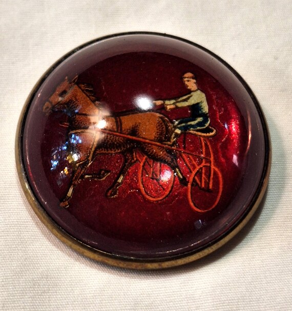Vintage Bridle Rosette Brooch/Pin Harness Racer with … - Gem