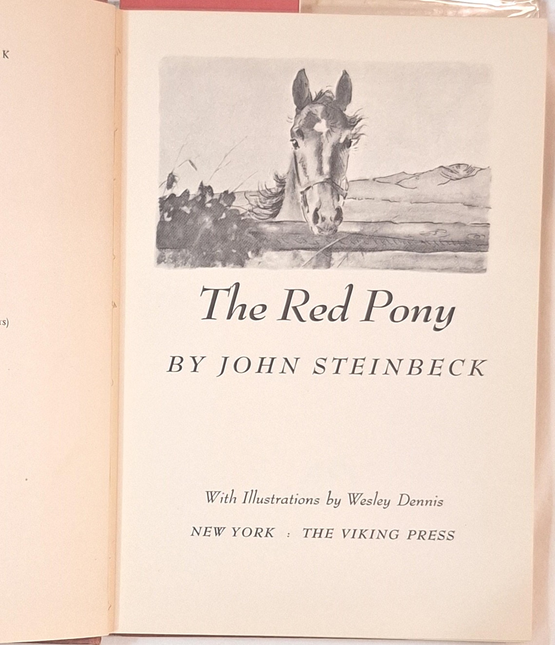 Vintage Book “the Red Pony” by John Steinbeck – 1959 - Etsy