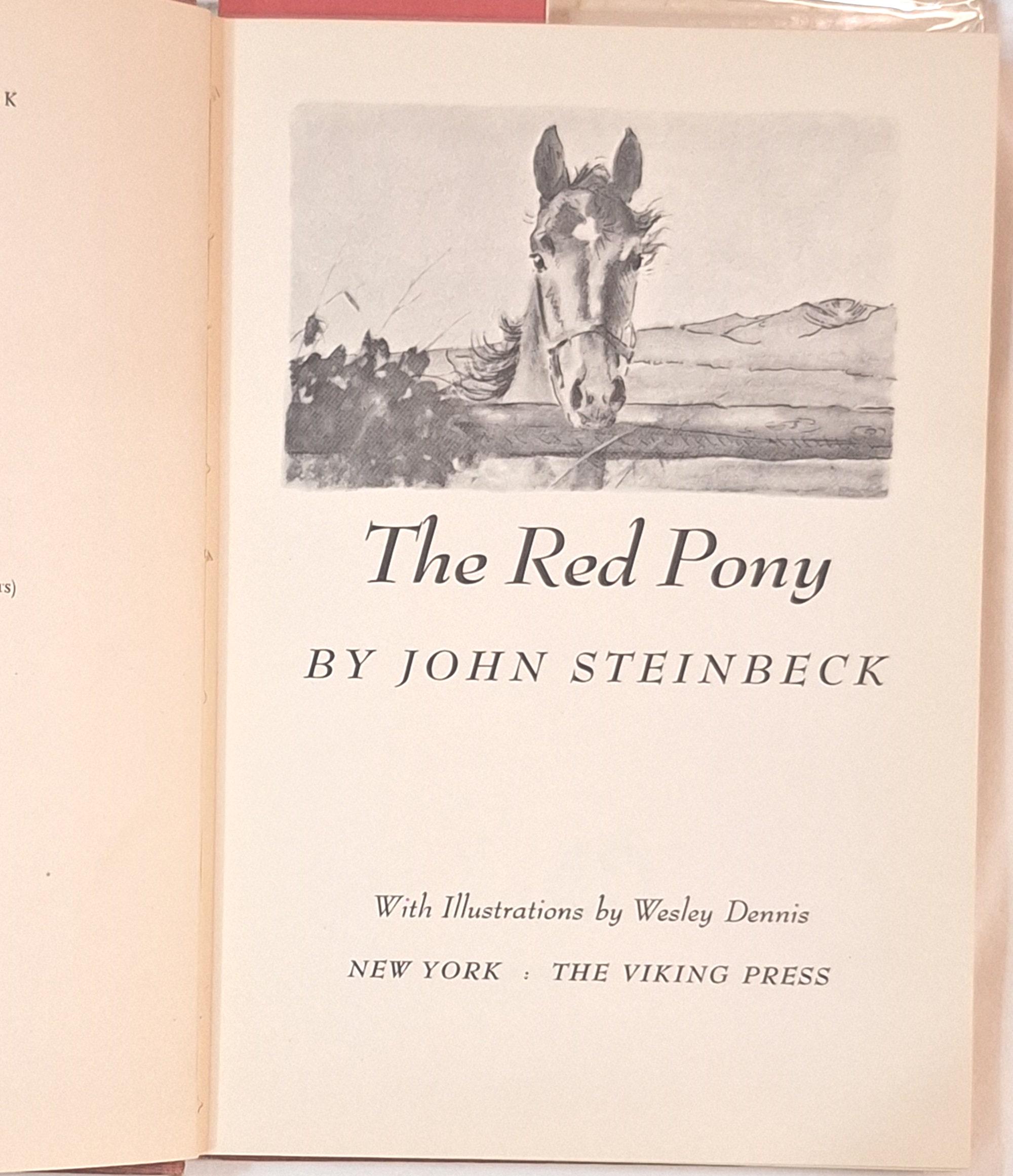 Vintage Book “the Red Pony” by John Steinbeck – 1959 - Etsy