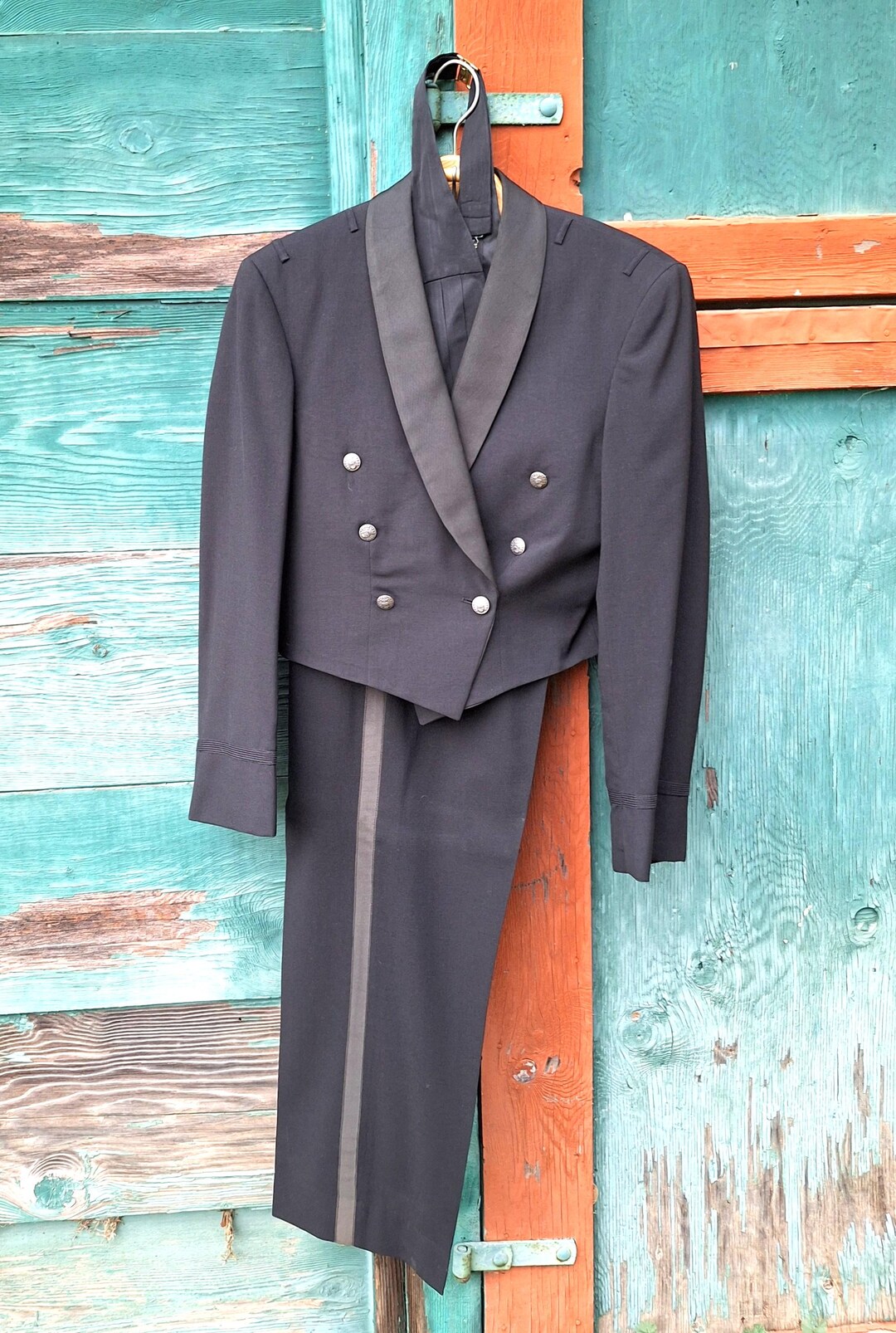 Vintage Uniform Air Force Formal Black Mess Dress Suit With Cummerbund ...