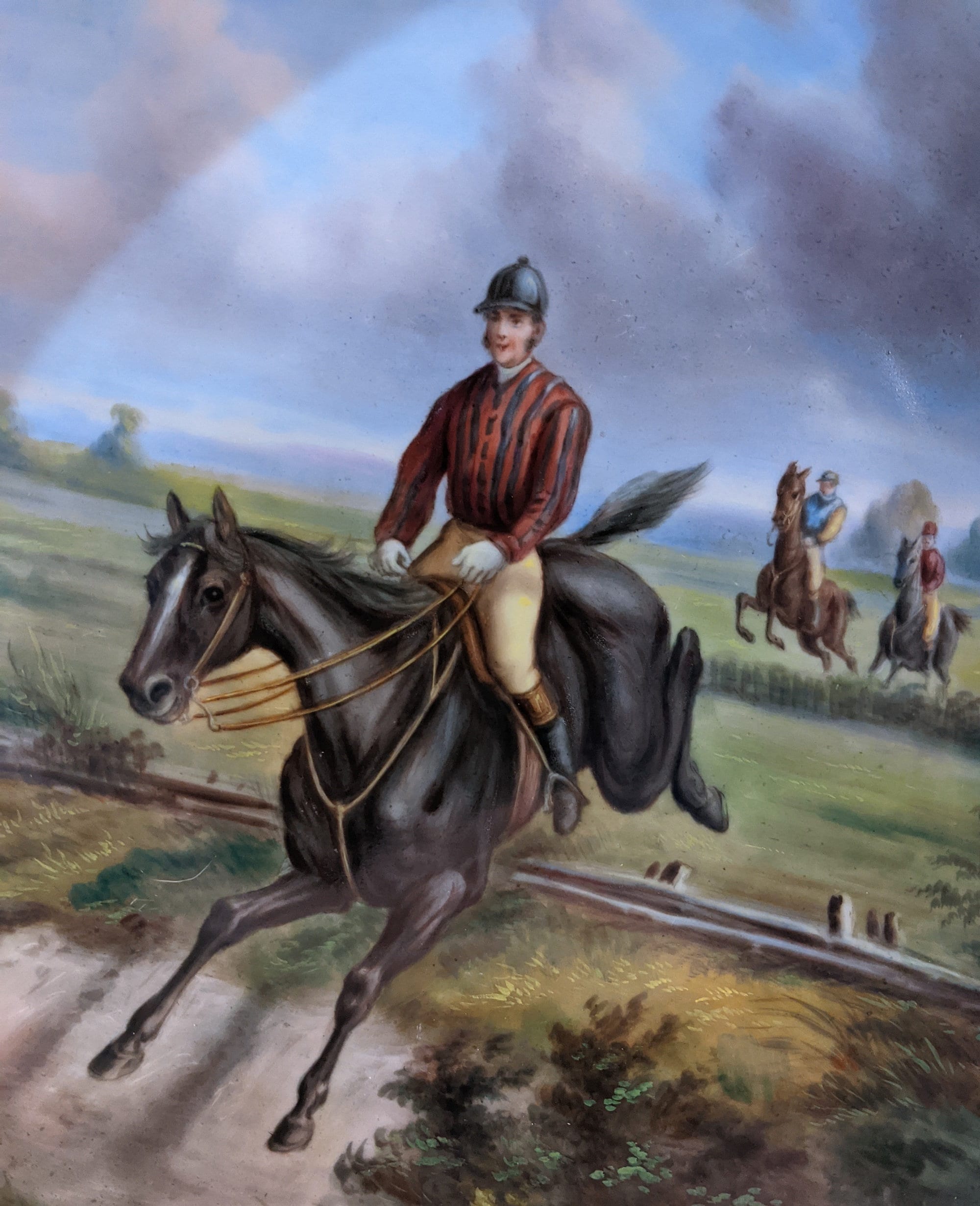 Vintage Collectors Plate 1800s Fox Hunt Riders Full Image Art - Etsy