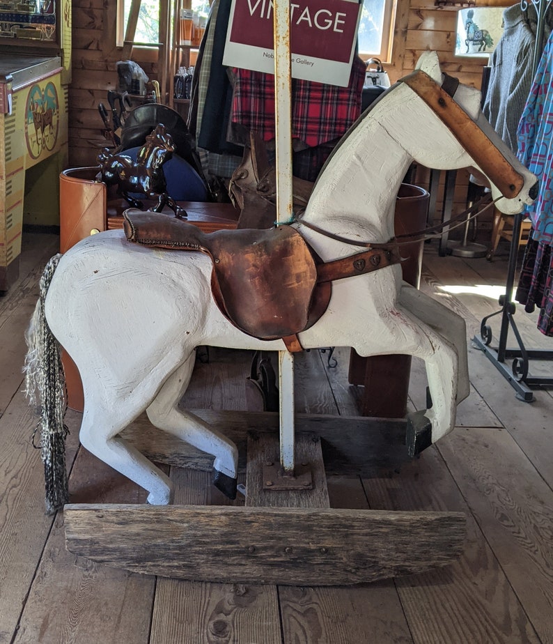 Vintage Carousel Horse Early Americana Solid Wood 1950s - Etsy