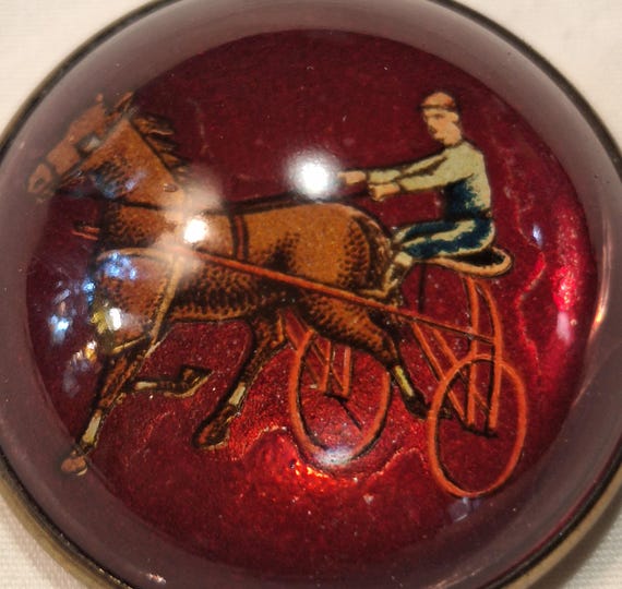 Vintage Bridle Rosette Brooch/Pin Harness Racer with … - Gem