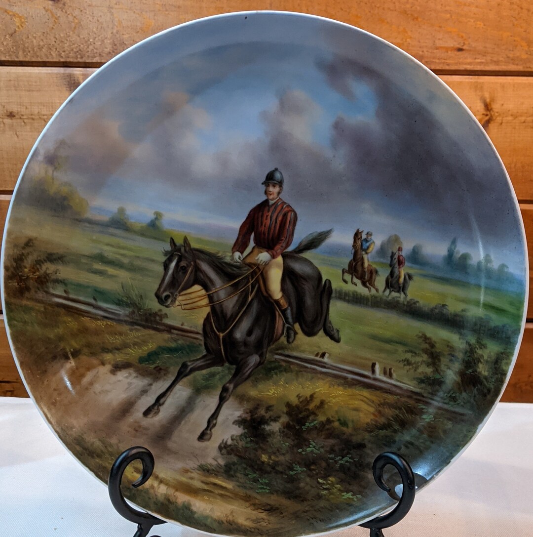 Vintage Collectors Plate 1800s Fox Hunt Riders Full Image Art 1970s - Etsy