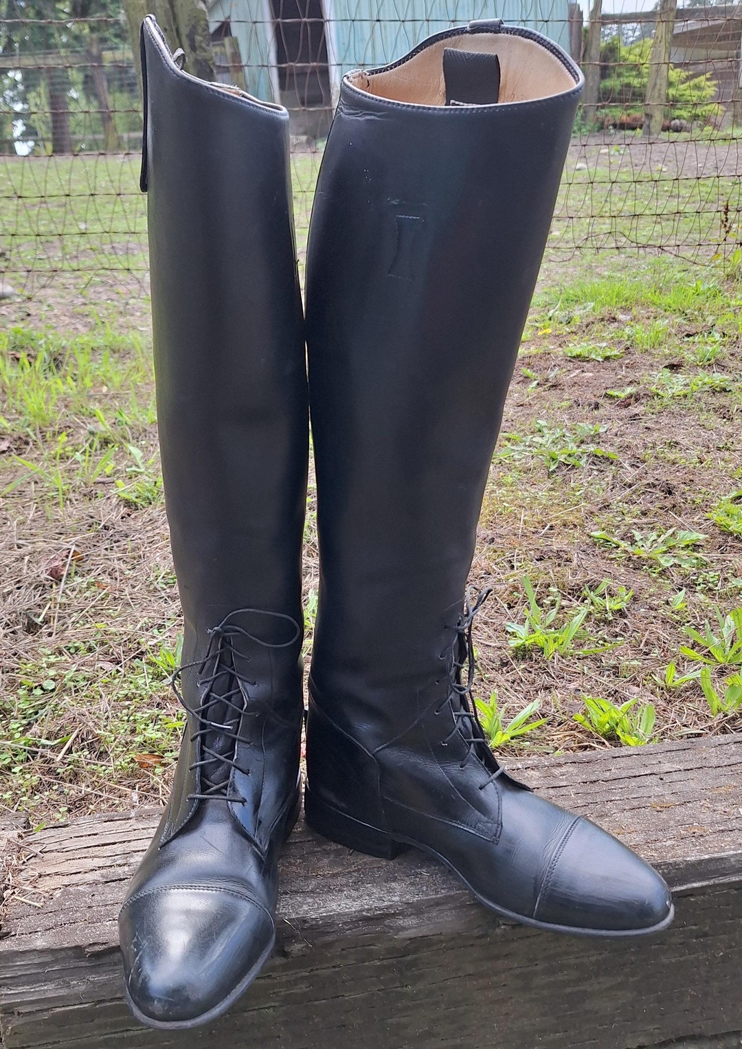Vintage Tall Leather Field Boots Königs Germany 1990s - Etsy