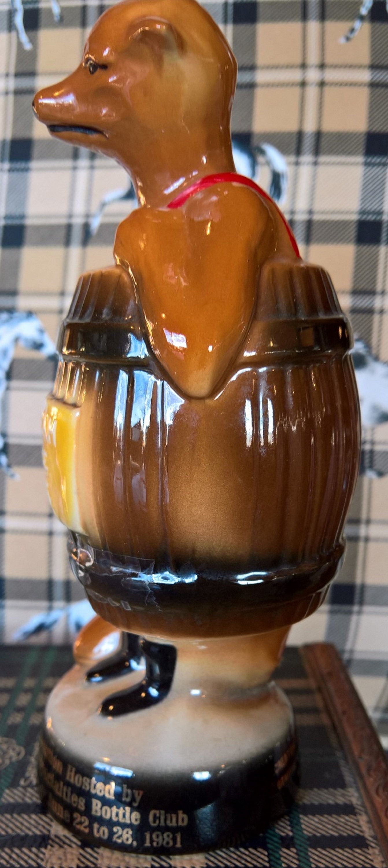 Vintage Figurine Jim Beam Reginald Fox in Barrel-1980s - Etsy