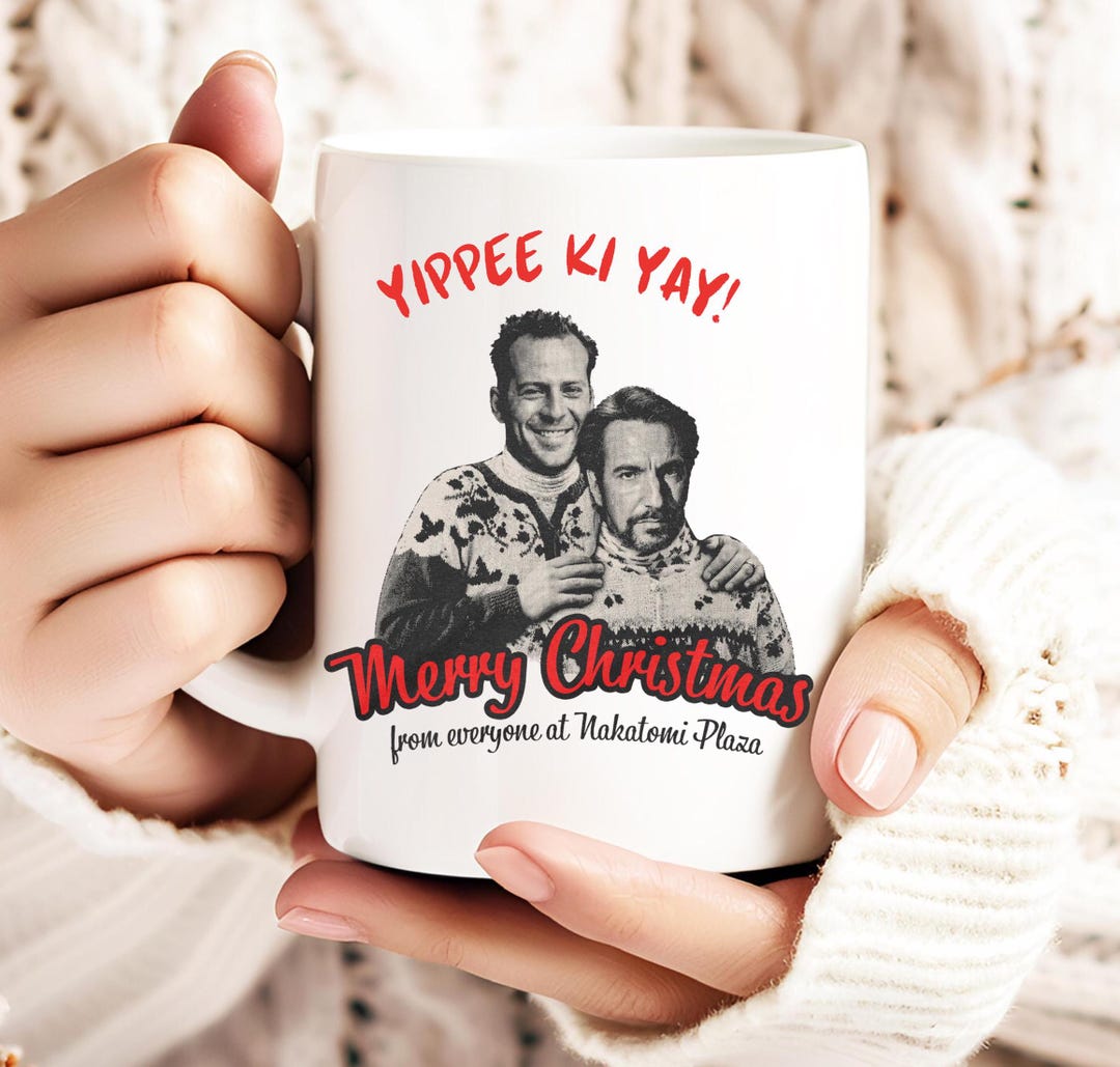 Die Hard Yippee Ki Yay Bruce Willis Nakatomi Plaza Funny Christmas 90's Movie Vintage Aesthetic ...