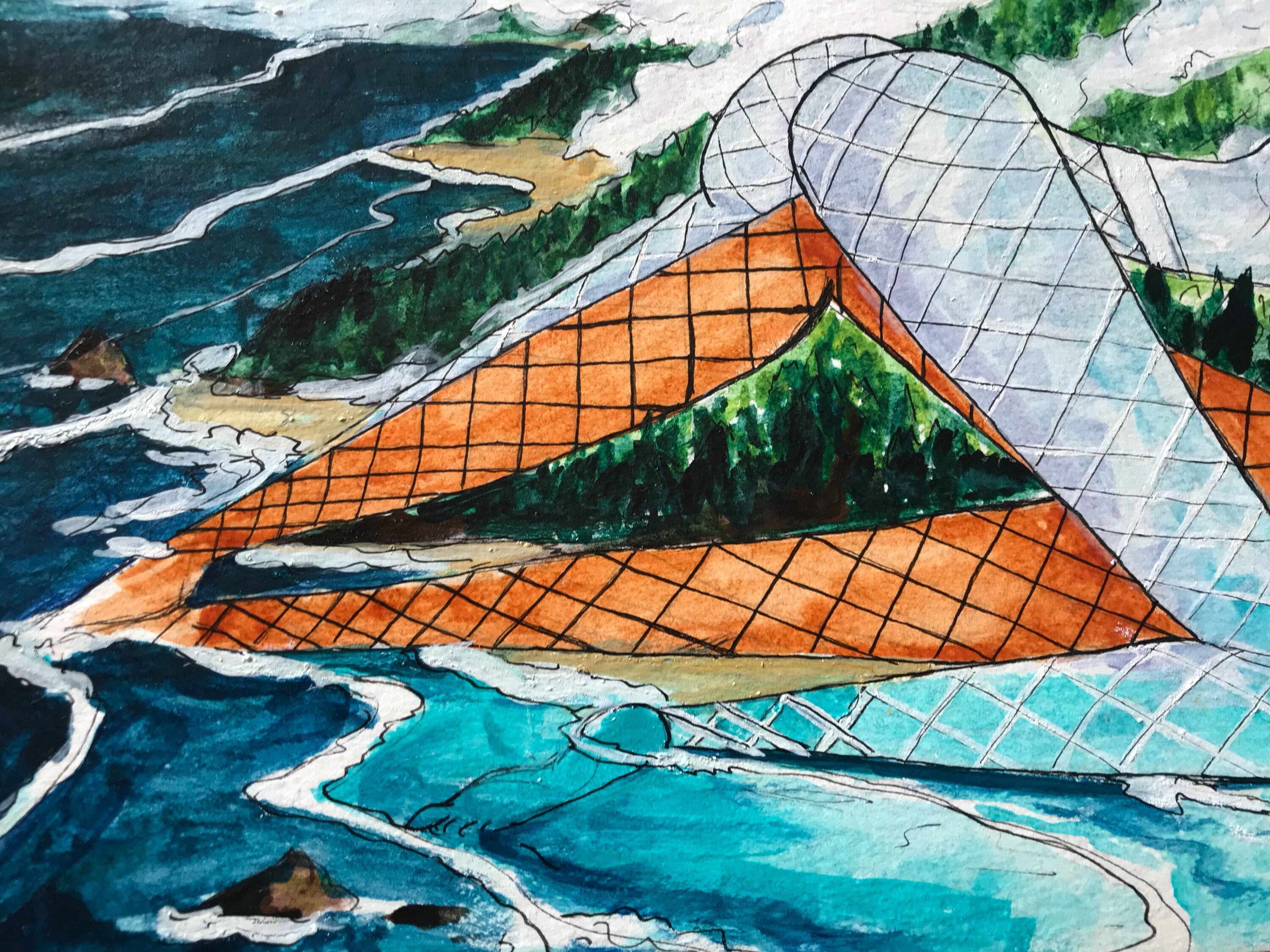 PNW Fishnets Original Watercolor Painting - Etsy