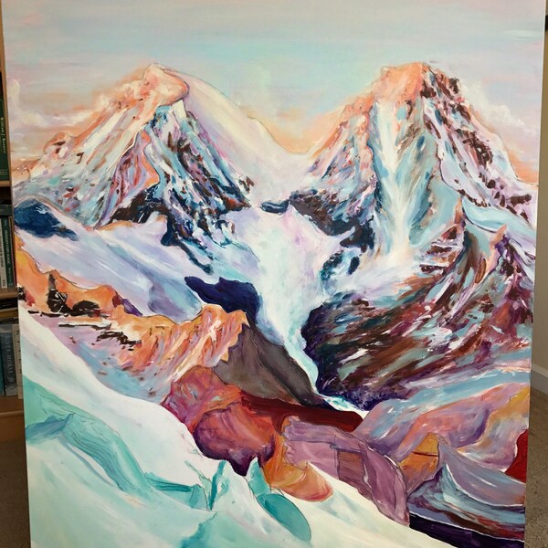 Alpenglow Painting - Etsy