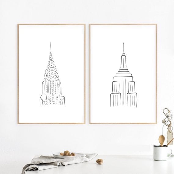 Chrysler Building Line Drawing