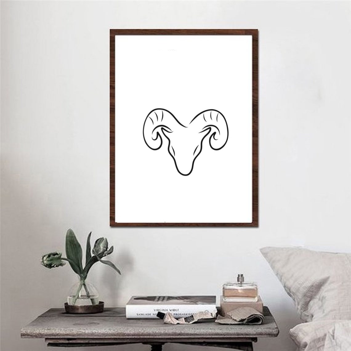Aries Line Art Aries Print Zodiac Print Abstract Astrology - Etsy Canada