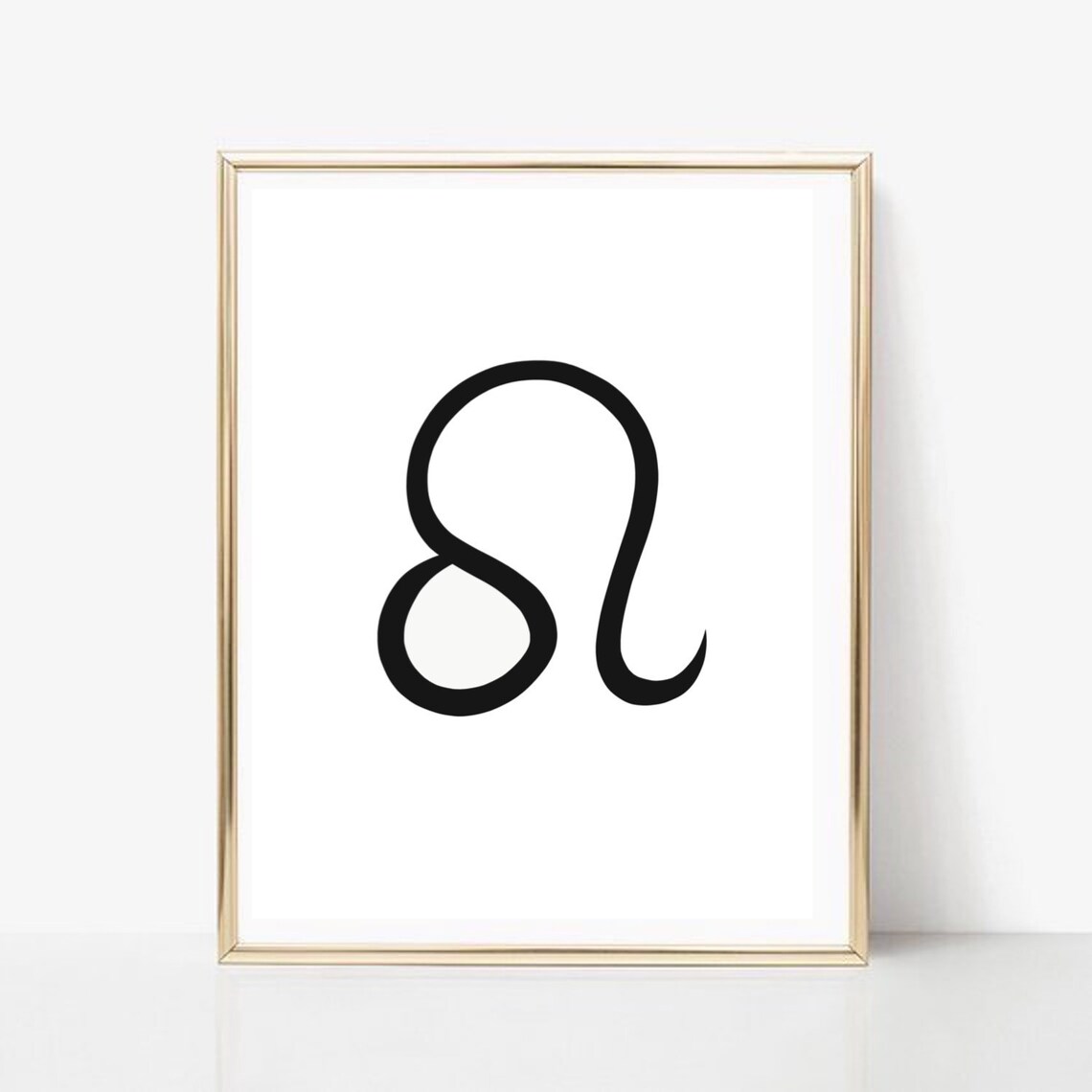 Leo Line Art, Leo Print, Zodiac Print, Abstract, Astrology Wall Decor ...