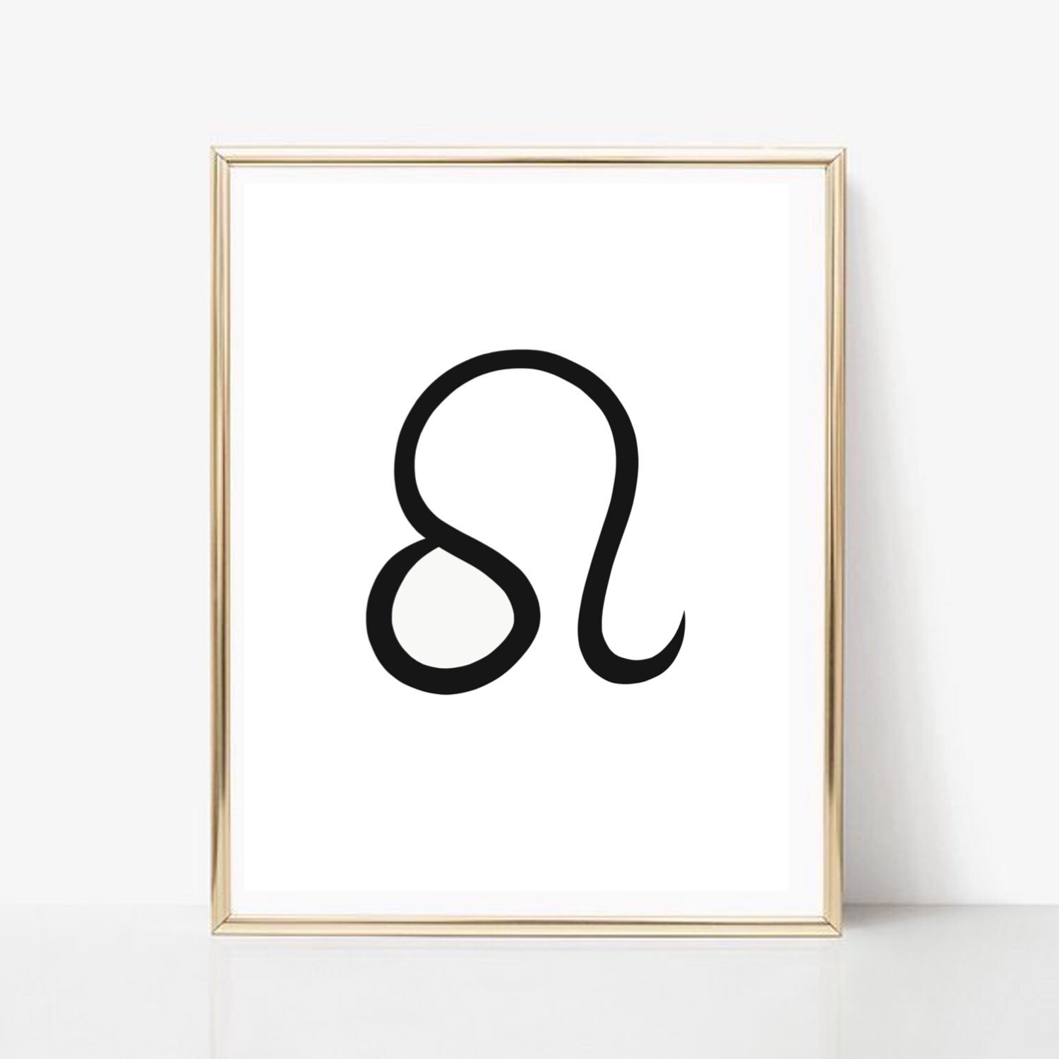 Leo Line Art, Leo Print, Zodiac Print, Abstract, Astrology Wall Decor ...