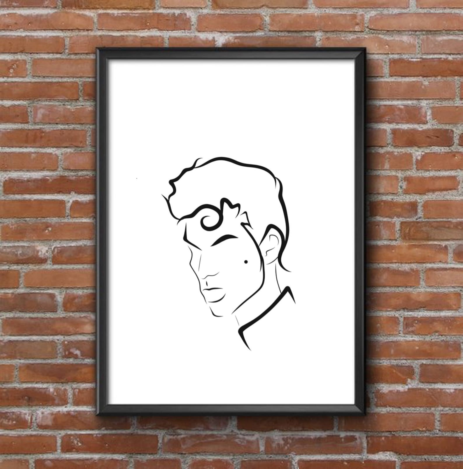 Prince Line Art Prince Print Abstract Prince Wall Decor - Etsy Israel