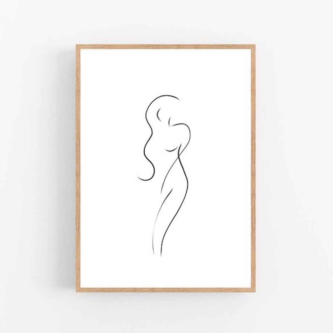 Woman Line Art, Woman Print, Abstract Women Wall Decor, Minimalist Art ...