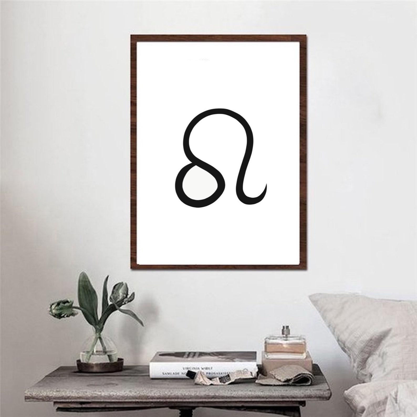 Leo Line Art, Leo Print, Zodiac Print, Abstract, Astrology Wall Decor ...