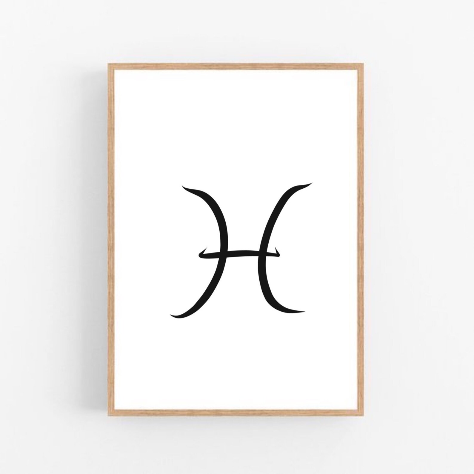 Pisces Line Art Pisces Print Zodiac Print Abstract - Etsy