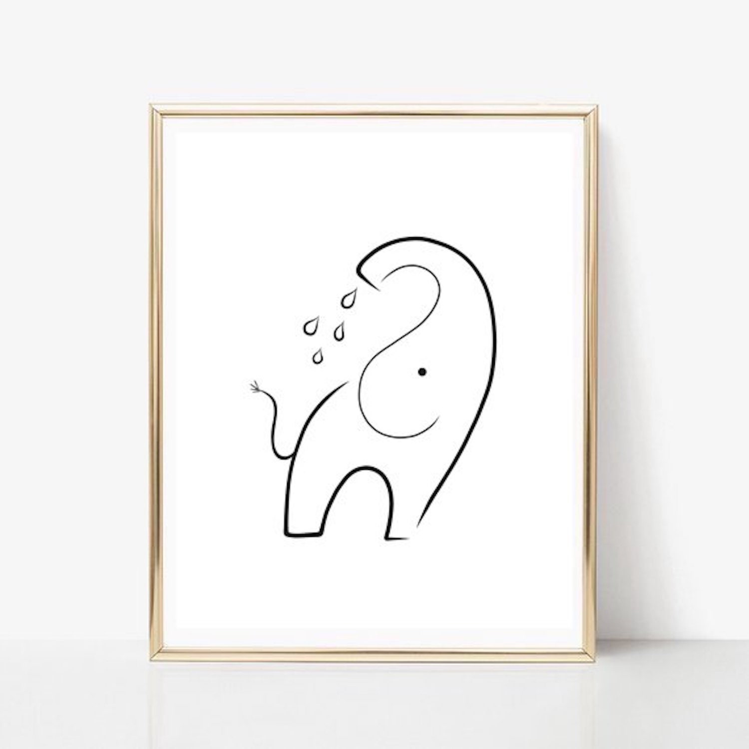 Elephant Line Drawing