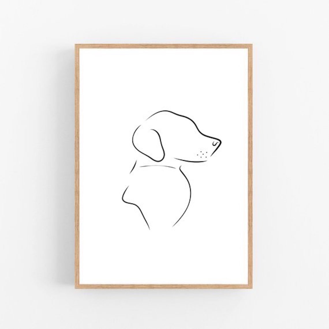 Dog Line Art Dog Print Abstract Pet Wall Decor Minimalist | Etsy