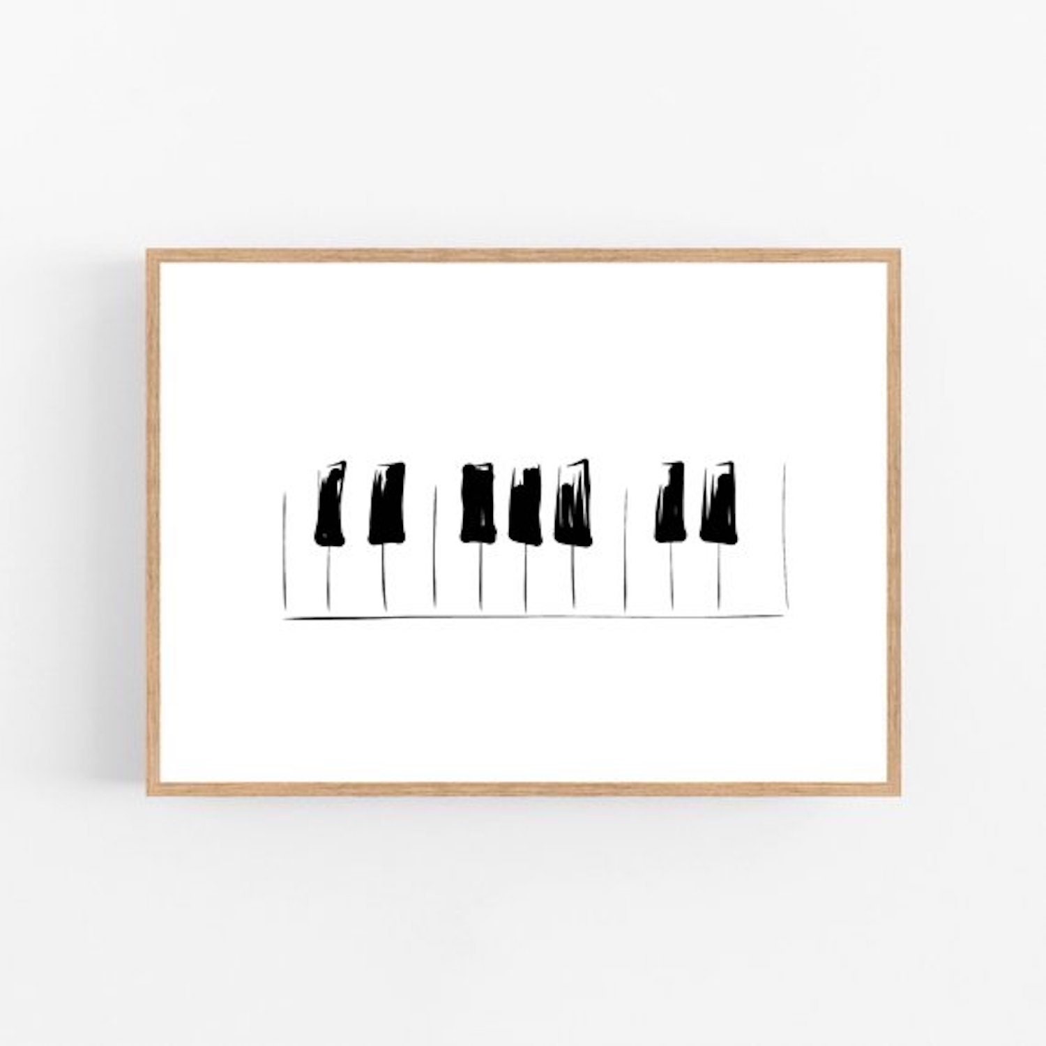 Keyboard Line Art, Piano Print, Abstract Piano Wall Decor, Minimalist ...