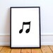 Music Note Line Art Music Print Abstract Music Wall Decor - Etsy
