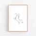 Horse Line Art, Horse Print, Abstract Animal Wall Decor, Minimalist Art ...