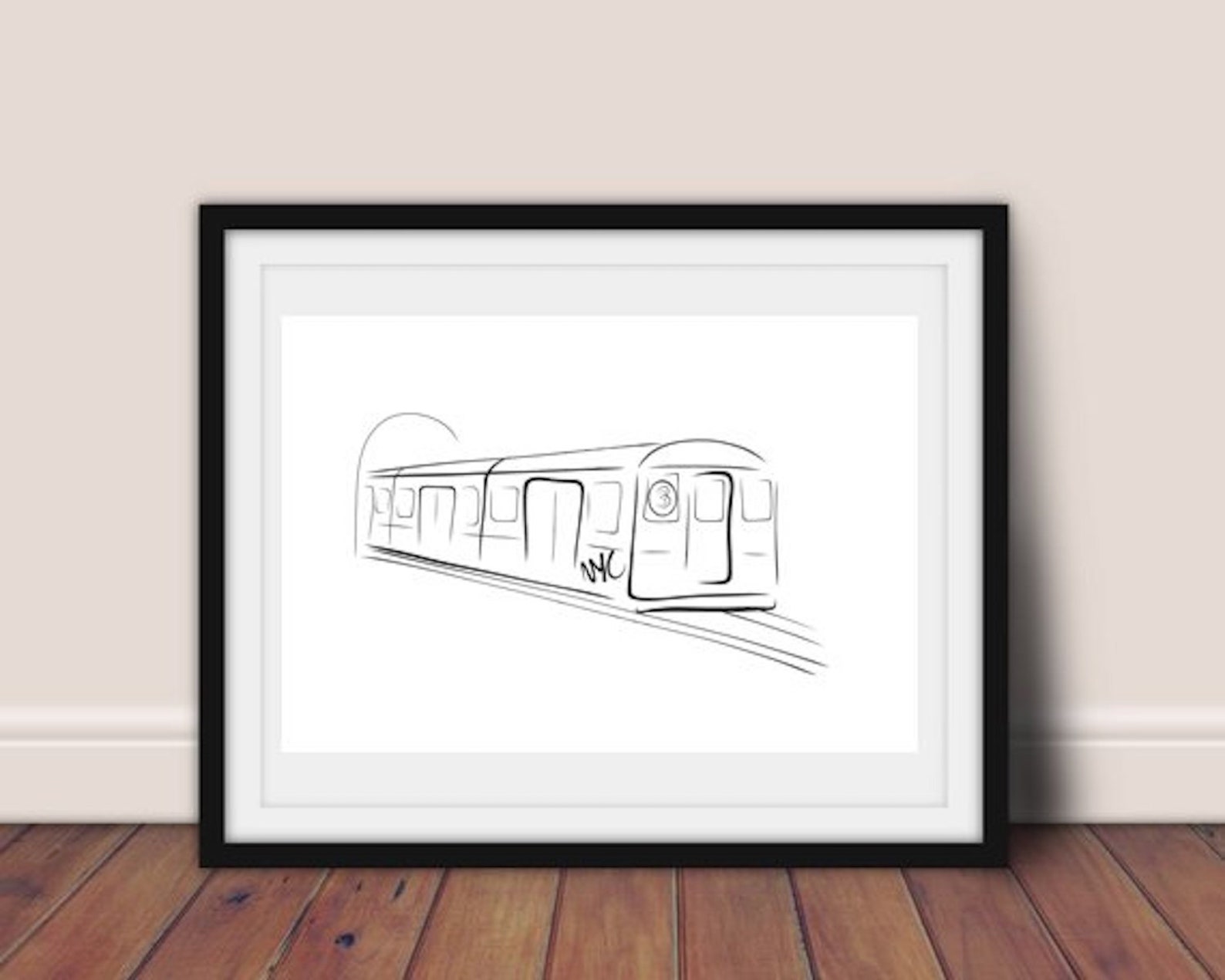 Subway Line Art, Train Print, Abstract New York Wall Decor, Minimalist ...