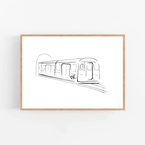 Train Outline Drawing