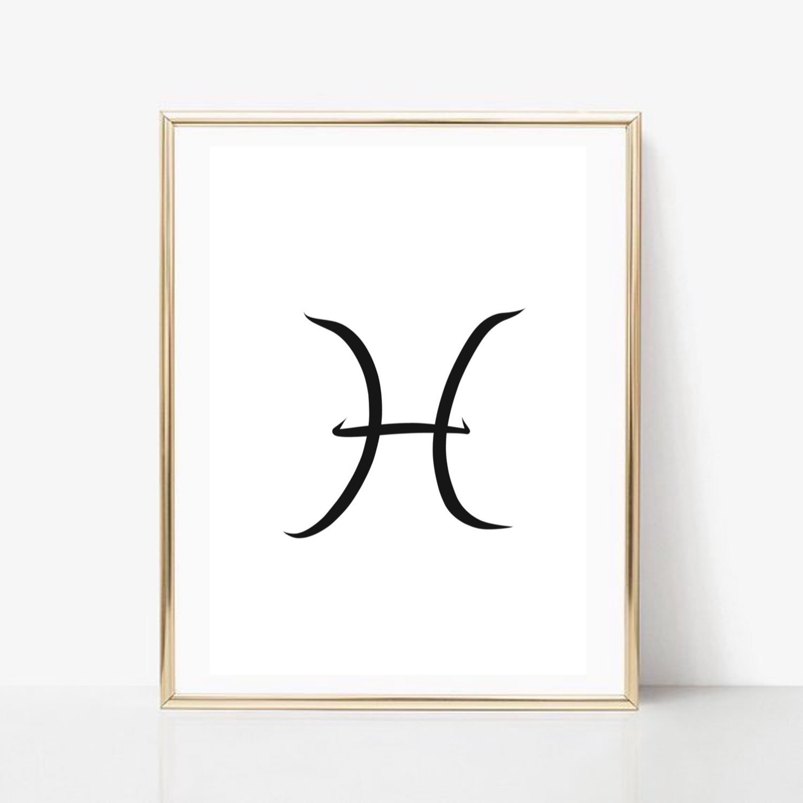 Pisces Line Art, Pisces Print, Zodiac Print, Abstract, Astrology Wall ...