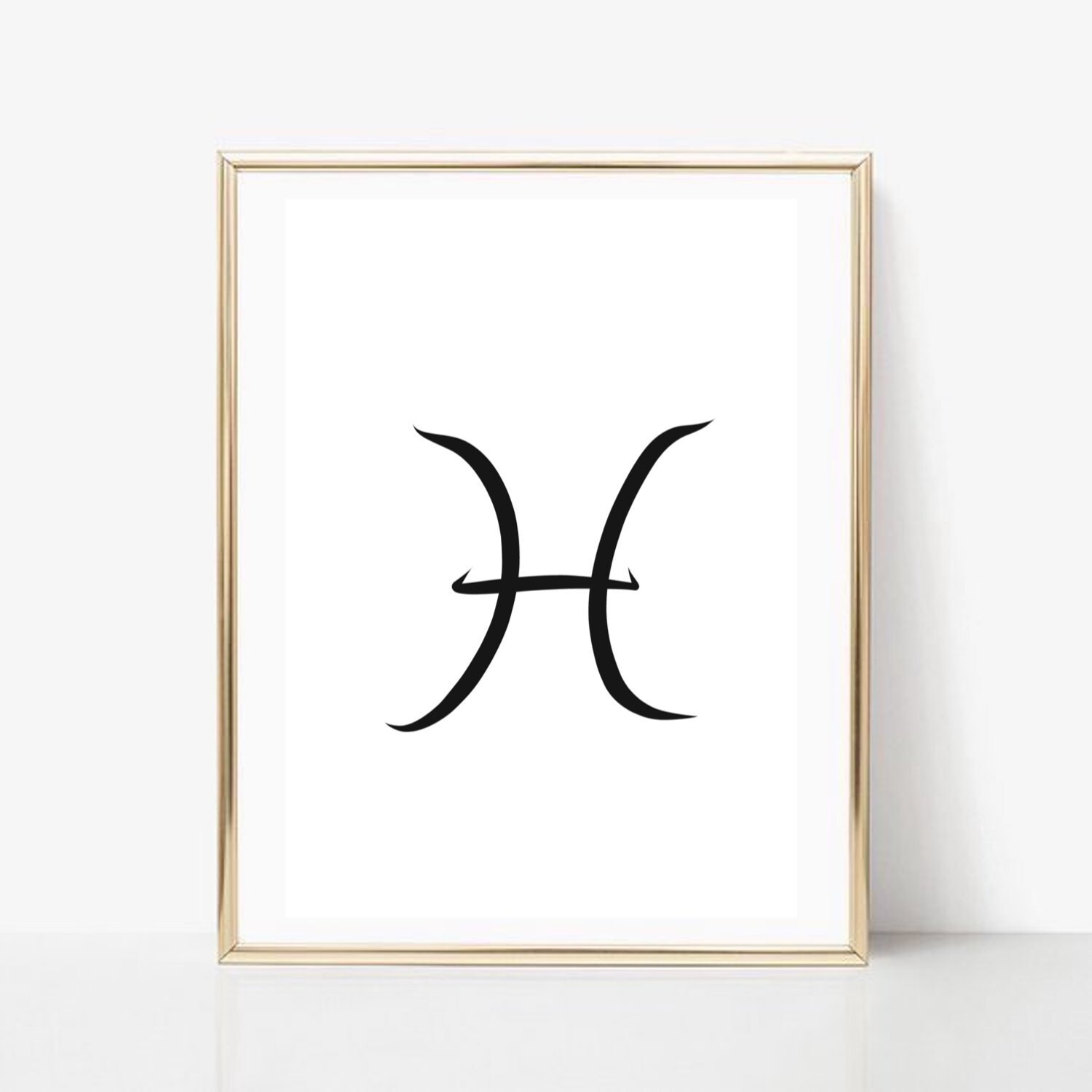 Pisces Line Art, Pisces Print, Zodiac Print, Abstract, Astrology Wall ...
