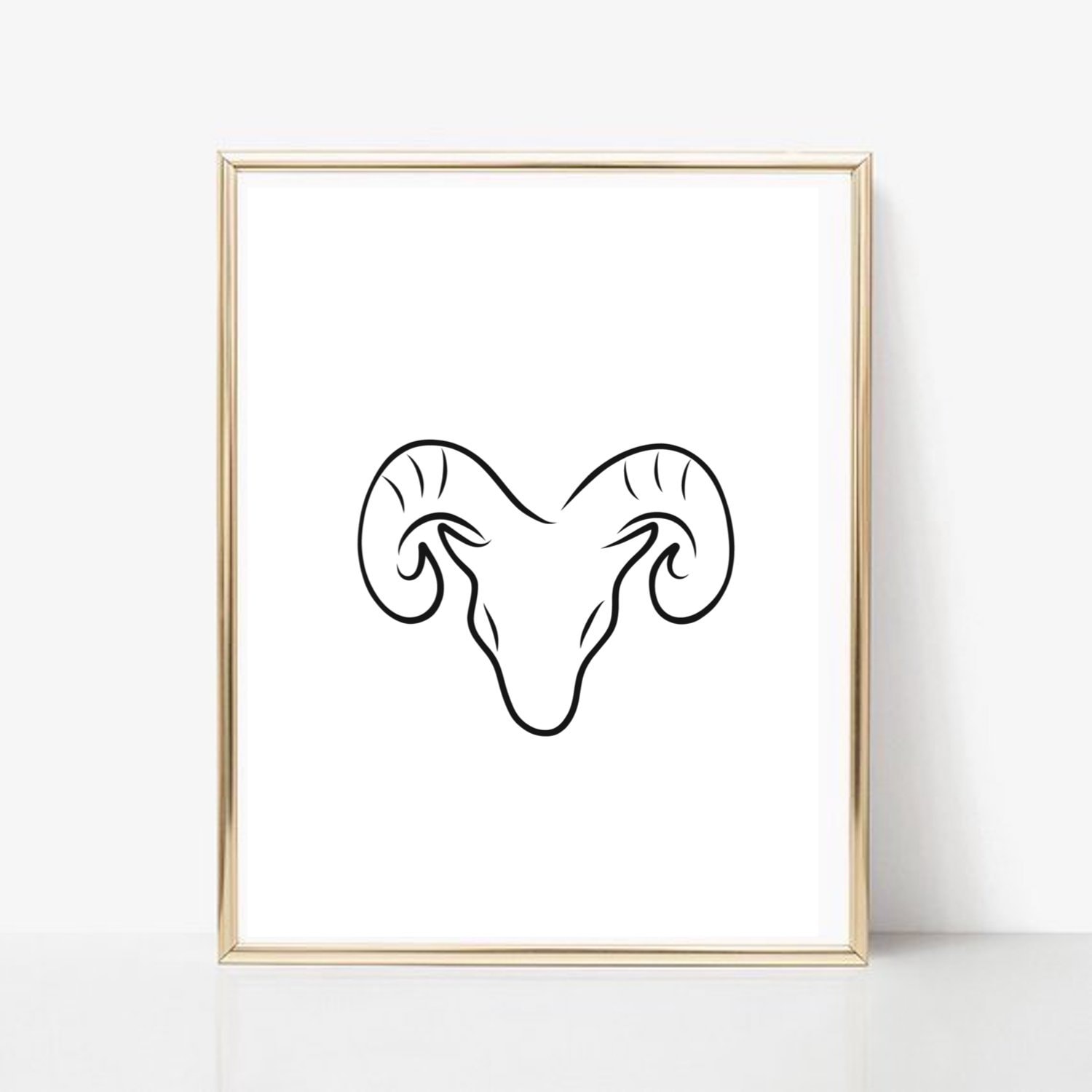 Aries Line Art Aries Print Zodiac Print Abstract Astrology - Etsy Canada