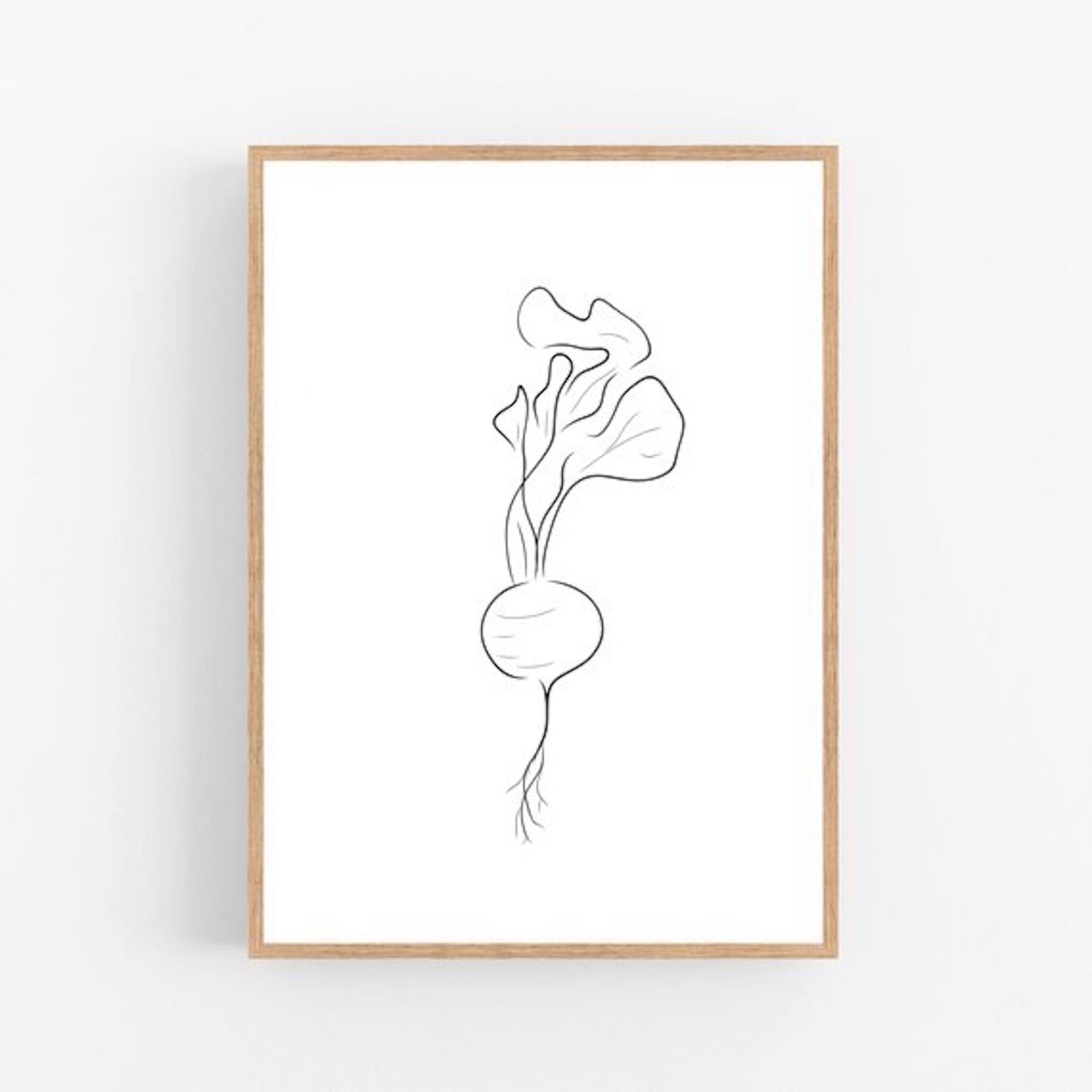 Beet line art Beet print Abstract food wall decor | Etsy