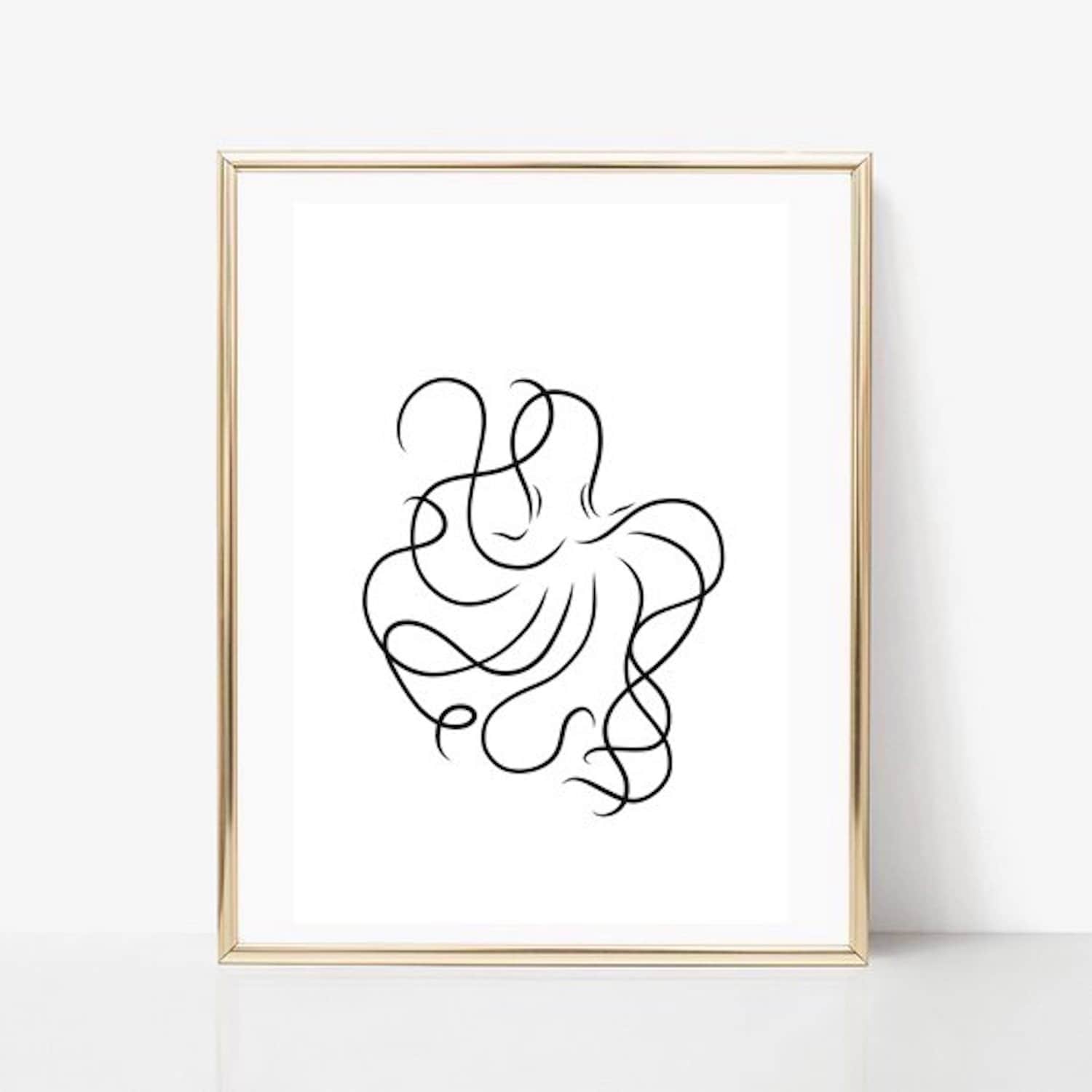 Octopus Line Drawing