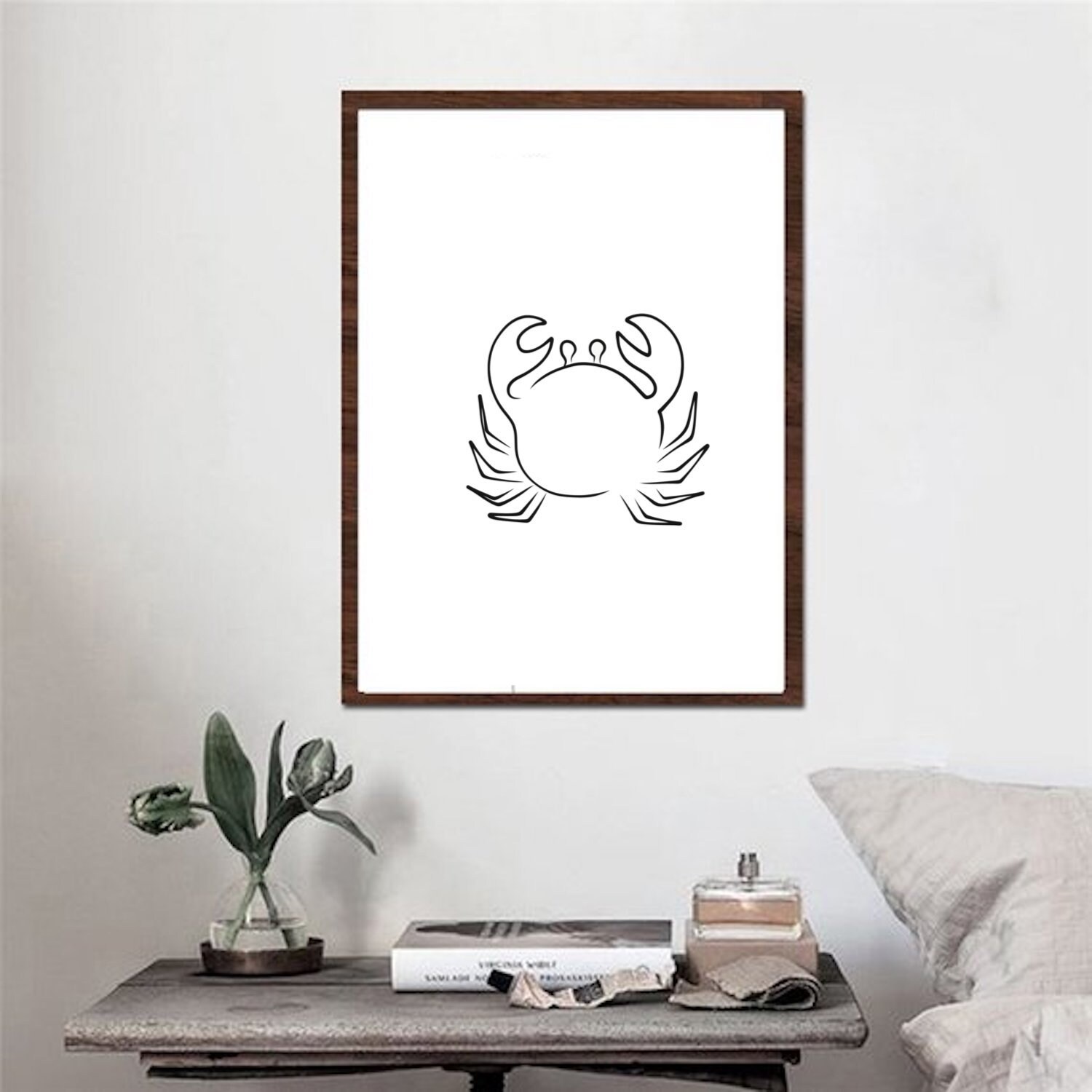 Cancer Line Art, Cancer Print, Zodiac Print, Abstract, Astrology Wall ...