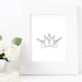 Crown Line Art, Crown Print, Abstract Crown Wall Decor, Minimalist Art ...