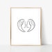 Gemini Line Art Gemini Print Zodiac Print Abstract - Etsy
