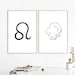 Leo Line Art, Leo Print, Zodiac Print, Abstract, Astrology Wall Decor ...