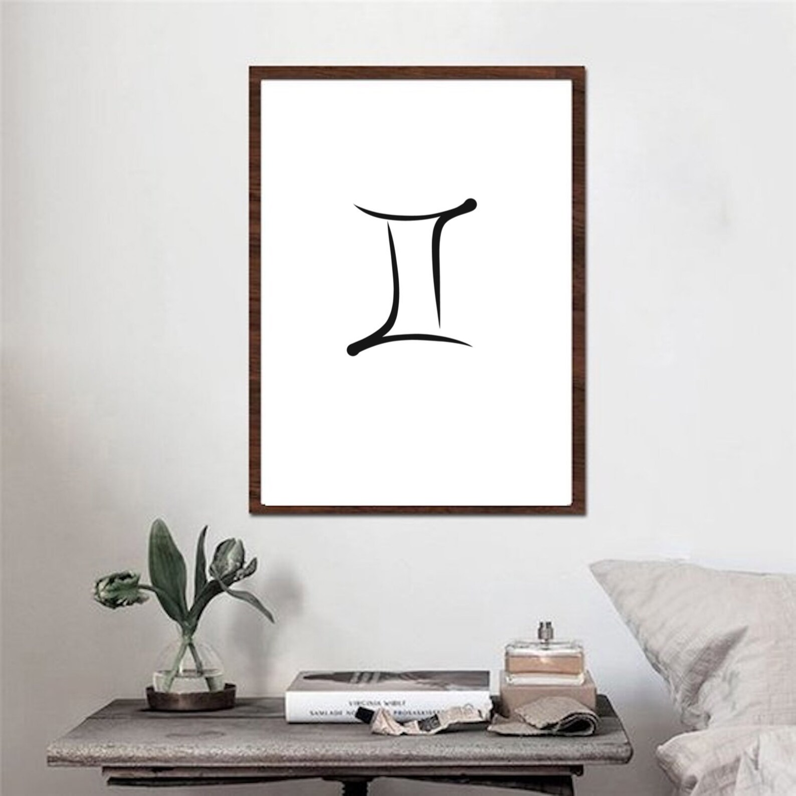Gemini Line Art, Gemini Print, Zodiac Print, Abstract, Astrology Wall ...