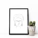 Frida Kahlo Line Art, Frida Kahlo Print, Abstract Icon Wall Decor ...