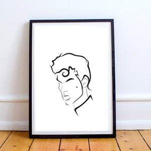 Prince Line Art, Prince Print, Abstract Prince Wall Decor, Minimalist ...