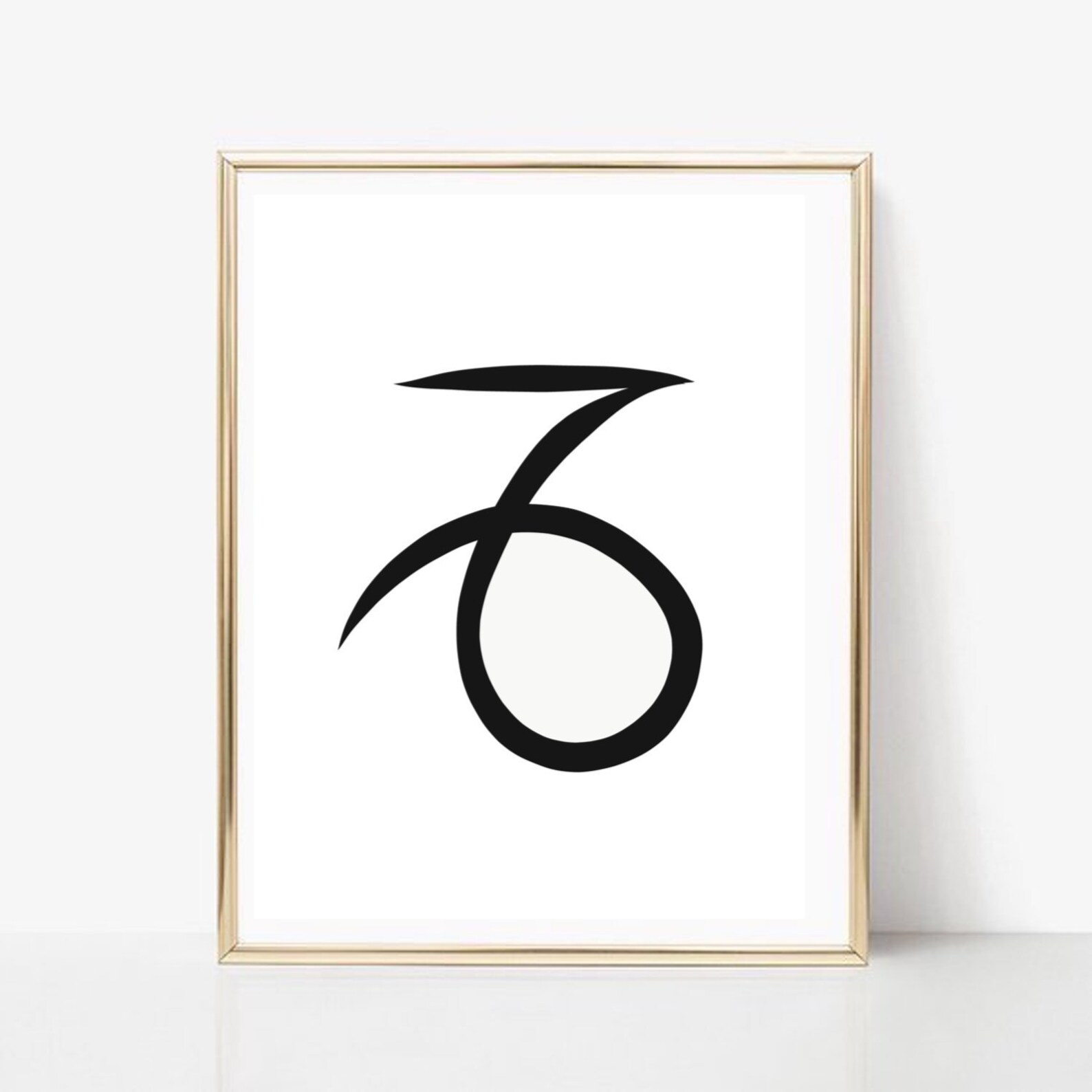 Capricorn Line Art, Capricorn Print, Zodiac Print, Abstract, Astrology ...