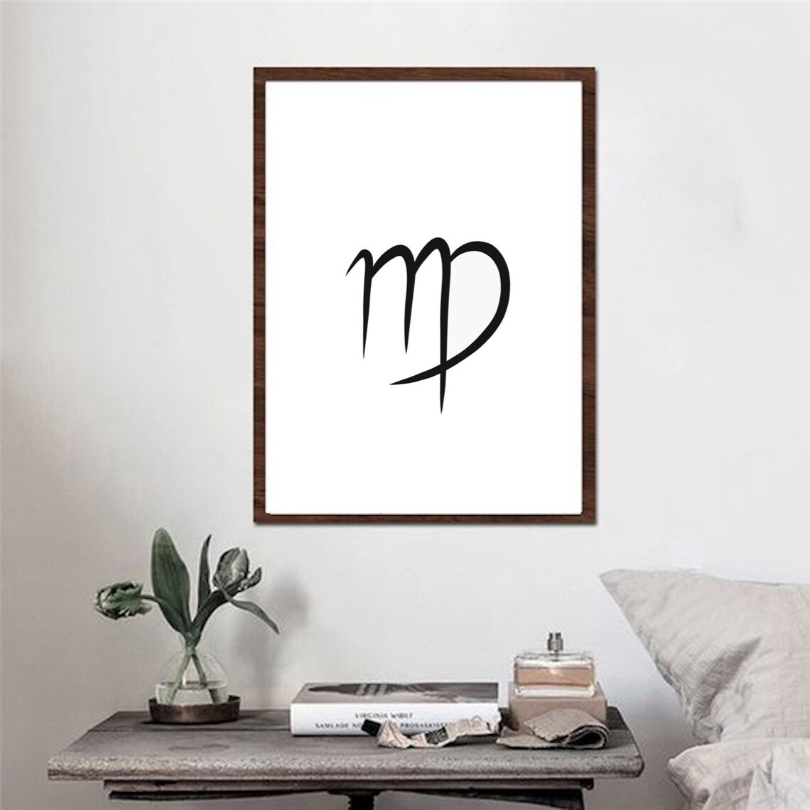 Virgo Line Art, Virgo Print, Zodiac Print, Abstract, Astrology Wall ...