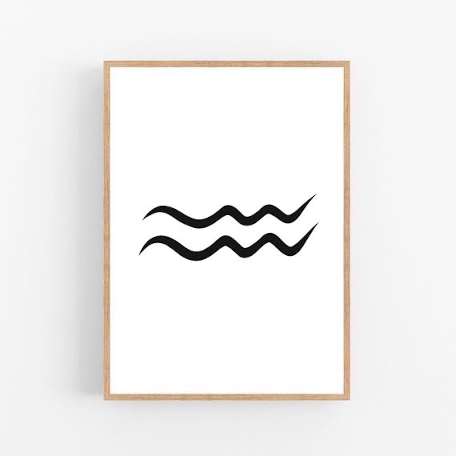 Aquarius Line Art, Aquarius Print, Zodiac Print, Abstract, Astrology ...