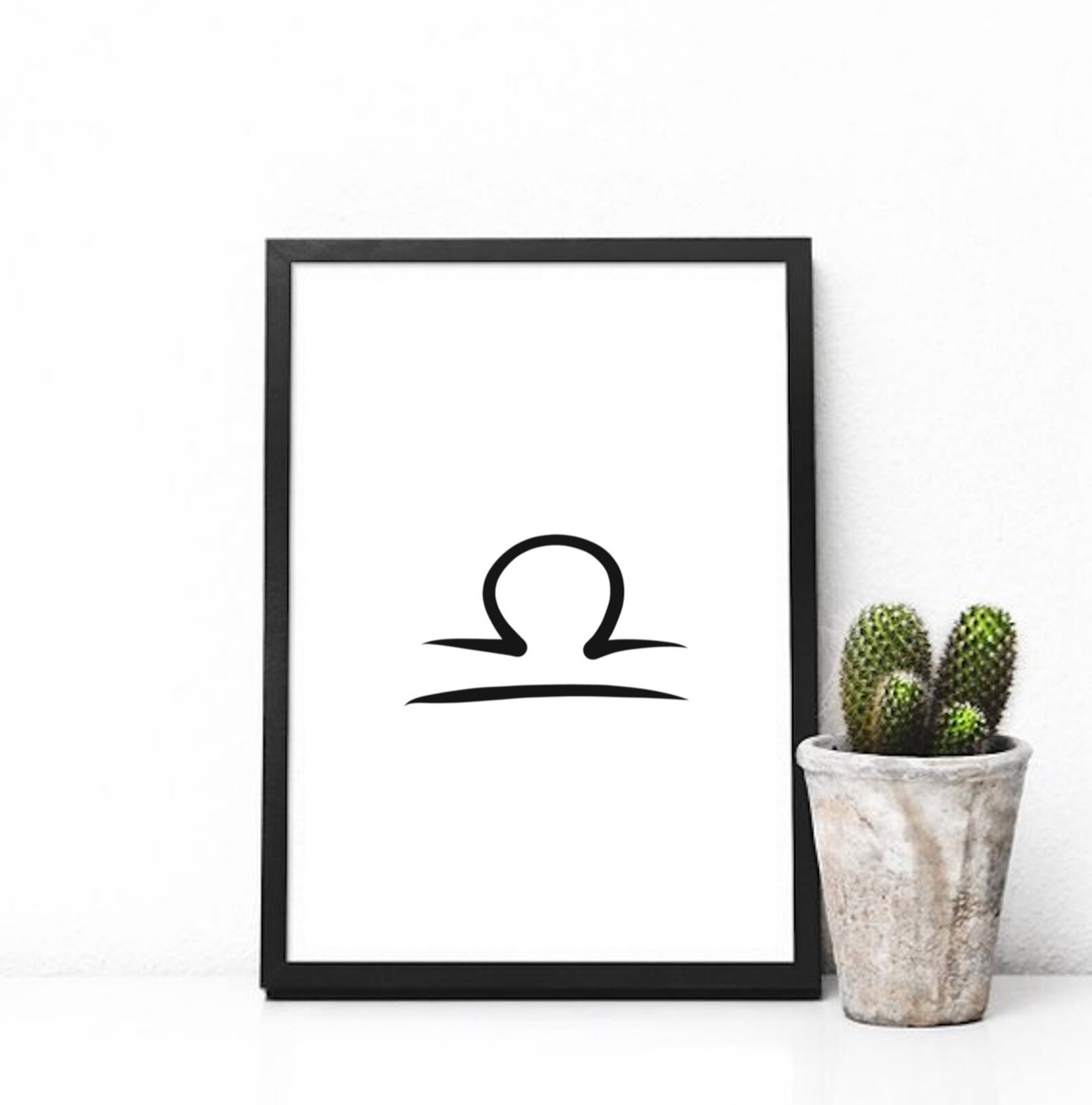 Libra Line Art Libra Print Zodiac Print Abstract Astrology - Etsy