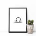 Libra Line Art, Libra Print, Zodiac Print, Abstract, Astrology Wall ...