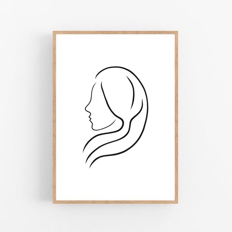 Virgo Line Art Virgo Print Zodiac Print Abstract Astrology Etsy