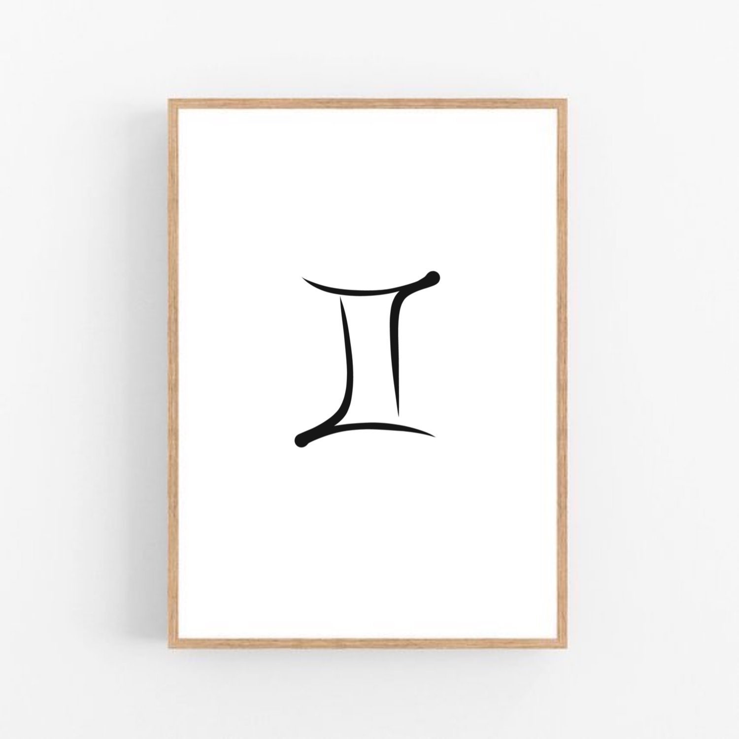 Gemini Line Art Gemini Print Zodiac Print Abstract | Etsy